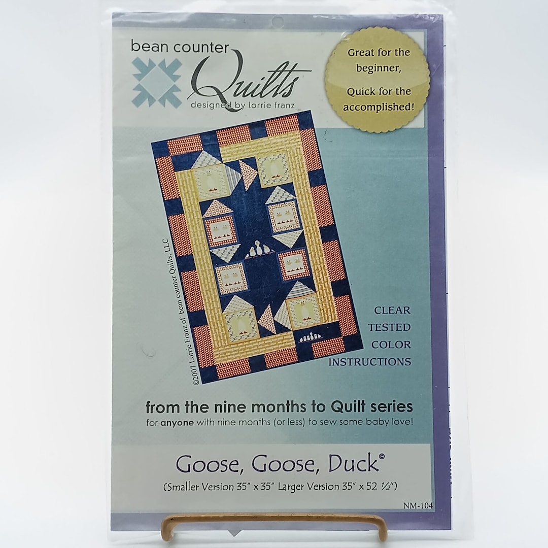 UNCUT Quilt Sewing Patterns, Goose Goose Duck Applique NM-104 From Nine ...