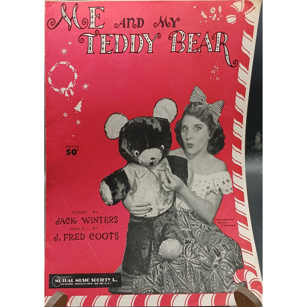 Me and My Teddy Bear Vintage 1950s Sheet Music by Jack Winters & J ...