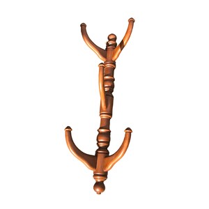 MCM Coat or Hat Rack Tell City Wood Wall Hanging, Pattern 3206 48 ...