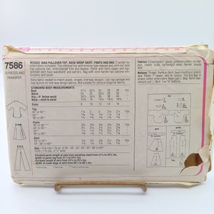 Vintage Sewing PATTERN Simplicity 7586, Misses 1976 Bias Pullover Top ...