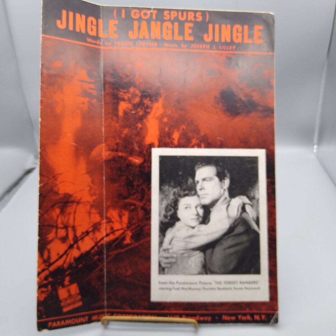 Vintage Sheet Music, I Got Spurs Jingle Jangle Jingle, Frank Loesser Joseph Lilley, Famous 1942 ...