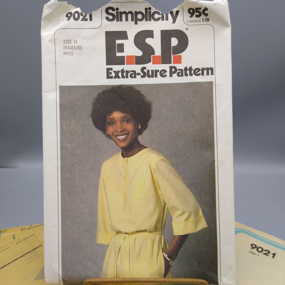 Vintage Sewing PATTERN Simplicity 9021, ESP Extra Sure Pattern 1979 ...