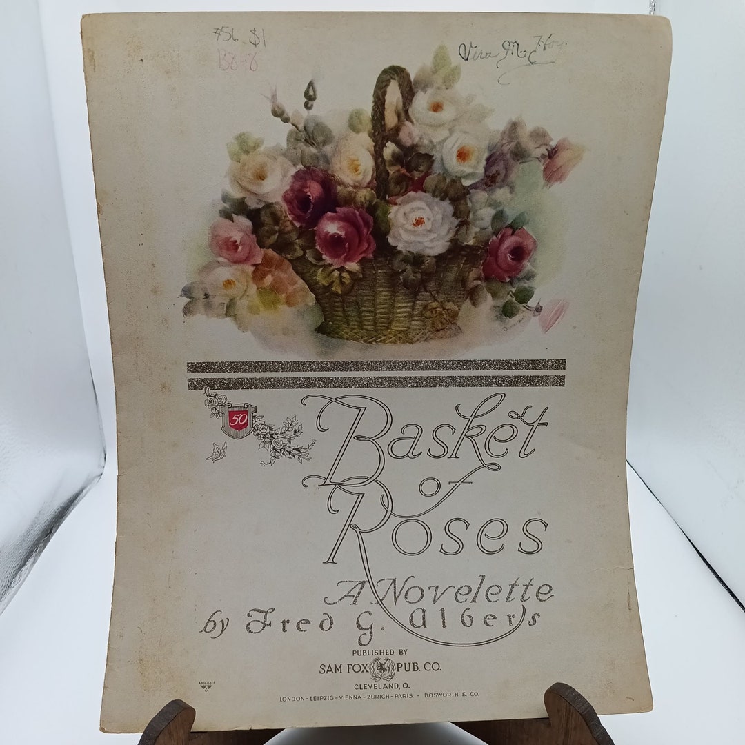 Antique Sheet Music, Basket of Roses A Novelette by Fred G Albers, Sam ...