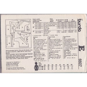 UNCUT Vintage Sewing PATTERN Burda 6607, Misses 1985 Color Block ...