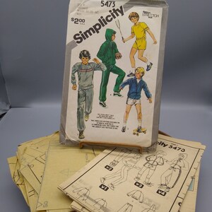 Vintage Sewing PATTERN Simplicity 5473, Childrens 1982 Boys Jacket With ...