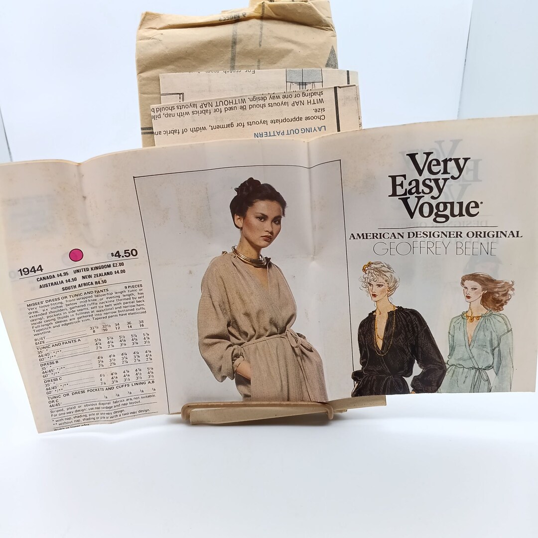 UNCUT Vintage Sewing PATTERN Vogue 1944, Very Easy Ladies 1979 American ...