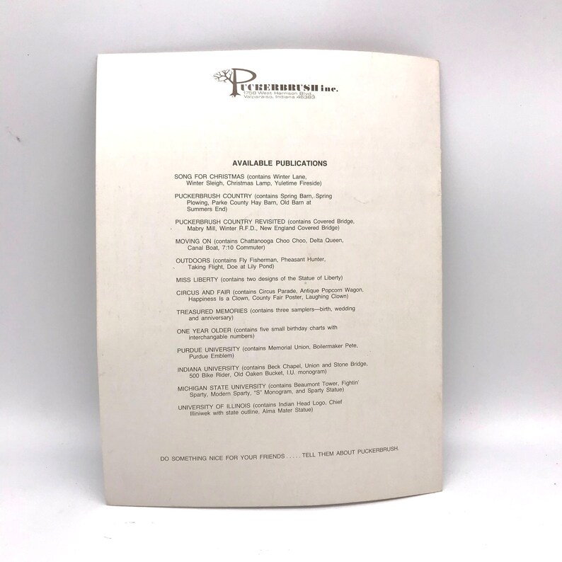 Vintage Cross Stitch Patterns, Puckerbrush Presents A Song for ...