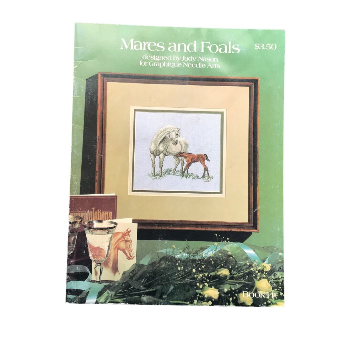 Vintage Cross Stitch Patterns, Mares and Foals by Judy Nason, 1982 ...