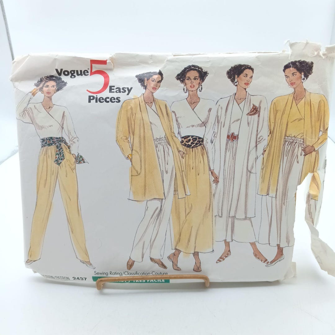 Vogue 2347 Vintage Sewing Pattern for Womens Jacket Top Skirt & Pants ...