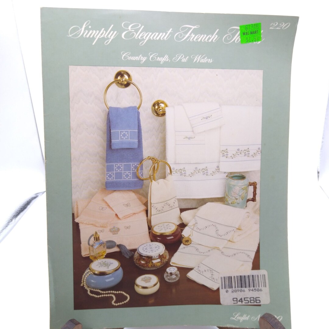Vintage Cross Stitch Patterns, Simply Elegant French Towels by Pat ...