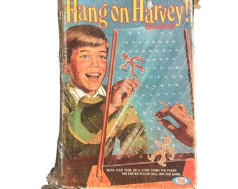 1969 Hang on Harvey Game, COMPLETE, Ideal Toy Corp, Peg Game, Vintage ...