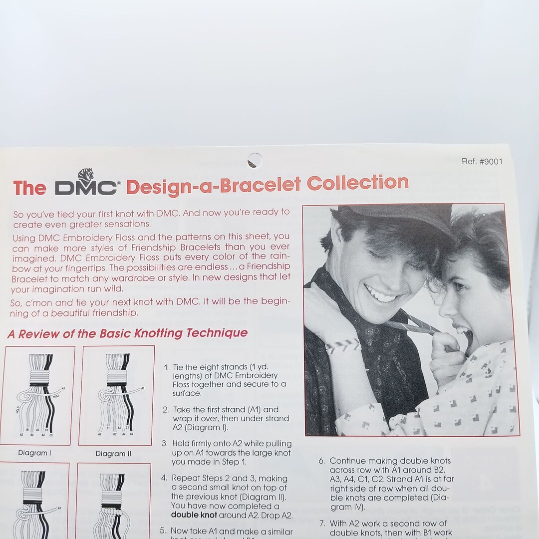 Vintage DMC Craft Pattern, Design a Friendship Bracelet Collection With ...