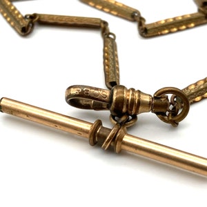 Antique SOB & Co Watch Chain With Clip and T Bar Gold Filled - Etsy