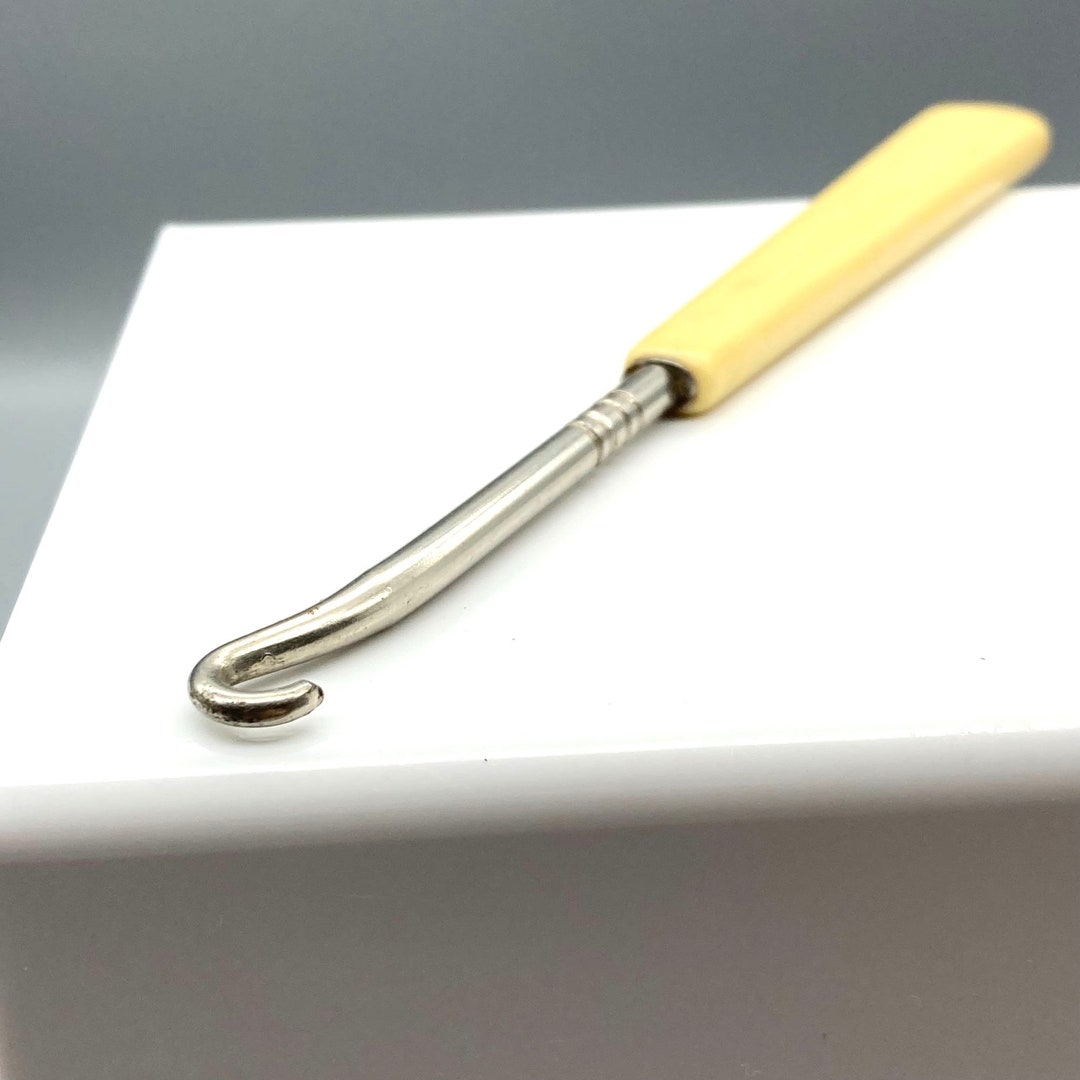 Antique Button Hook With French Ivory Celluloid Handle - Etsy