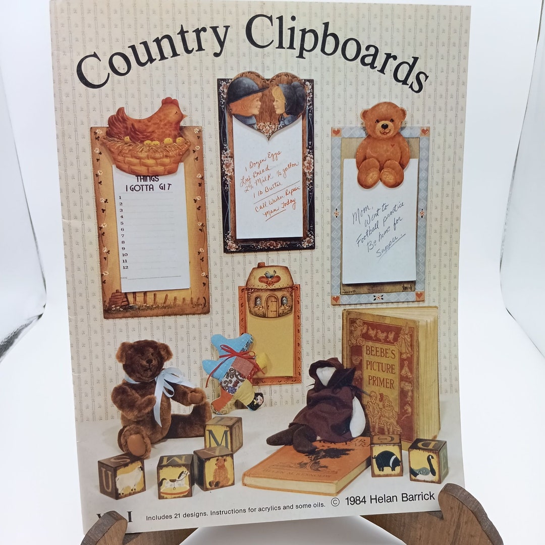 Country Clipboards Volume I by Helan Barrick 1984 Tole Painting ...