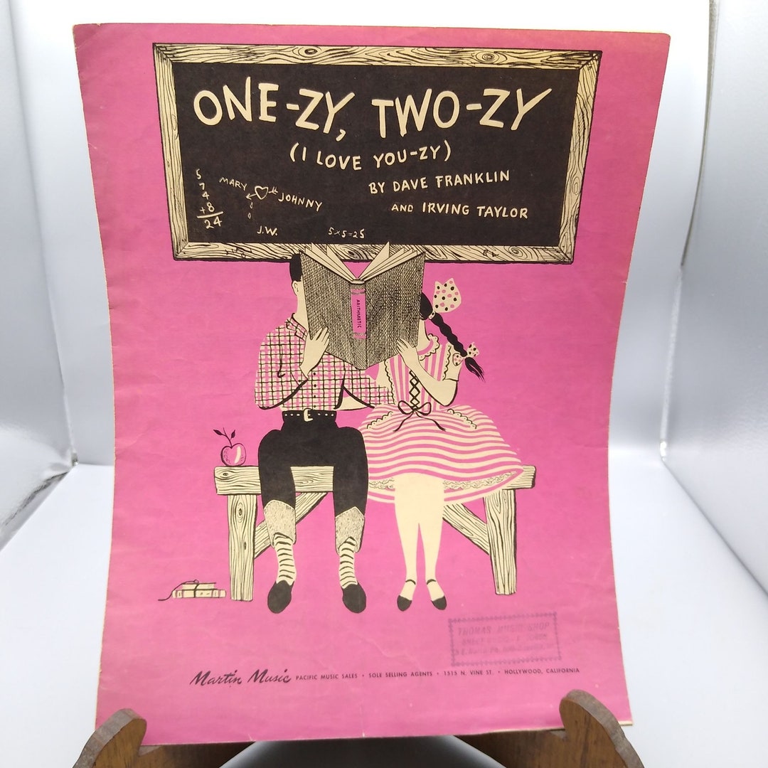 Vintage Sheet Music, Onezy Twozy I Love Youzy, Martin 1946 Dave Franklin Irving Taylor - Etsy