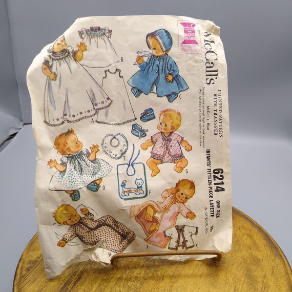 Vintage Sewing PATTERN Mccalls 6214 1961 Infants Layette 15 - Etsy