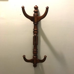 MCM Coat or Hat Rack Tell City Wood Wall Hanging, Pattern 3206 48 ...