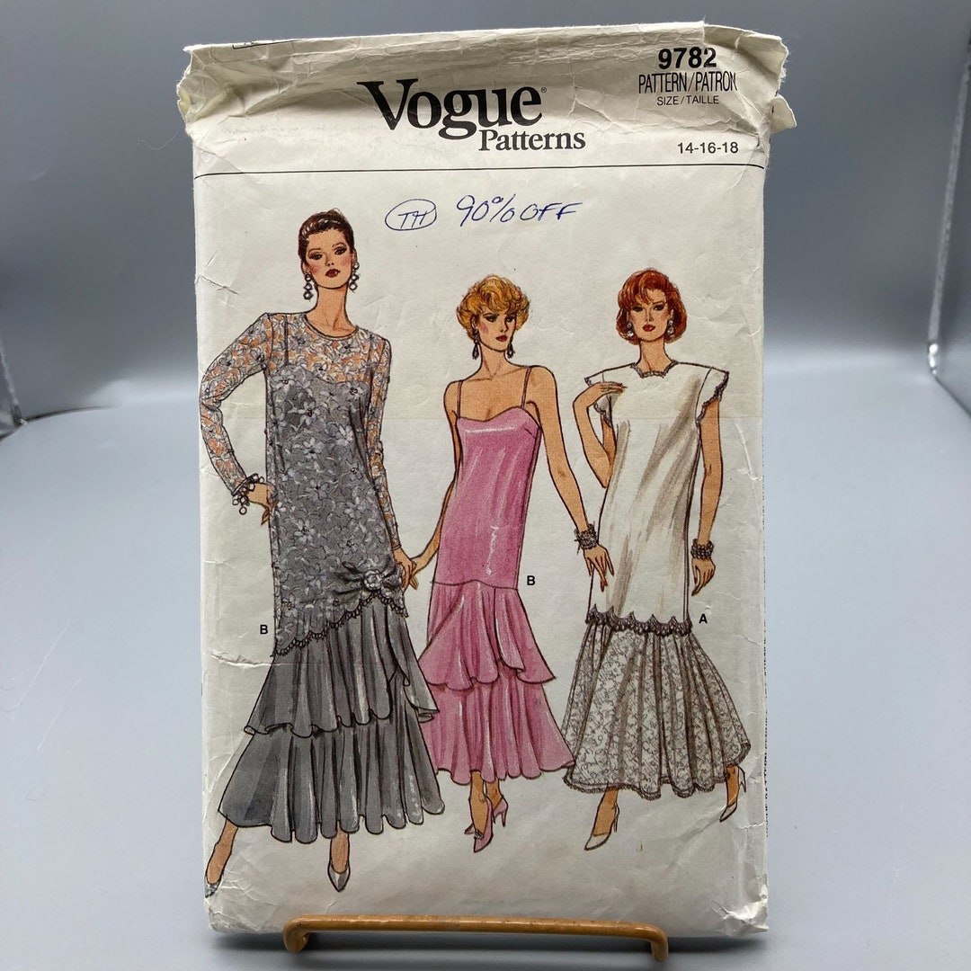 Vintage Sewing PATTERN Vogue Patterns 9782, Women 1986 Tunic and Dress ...