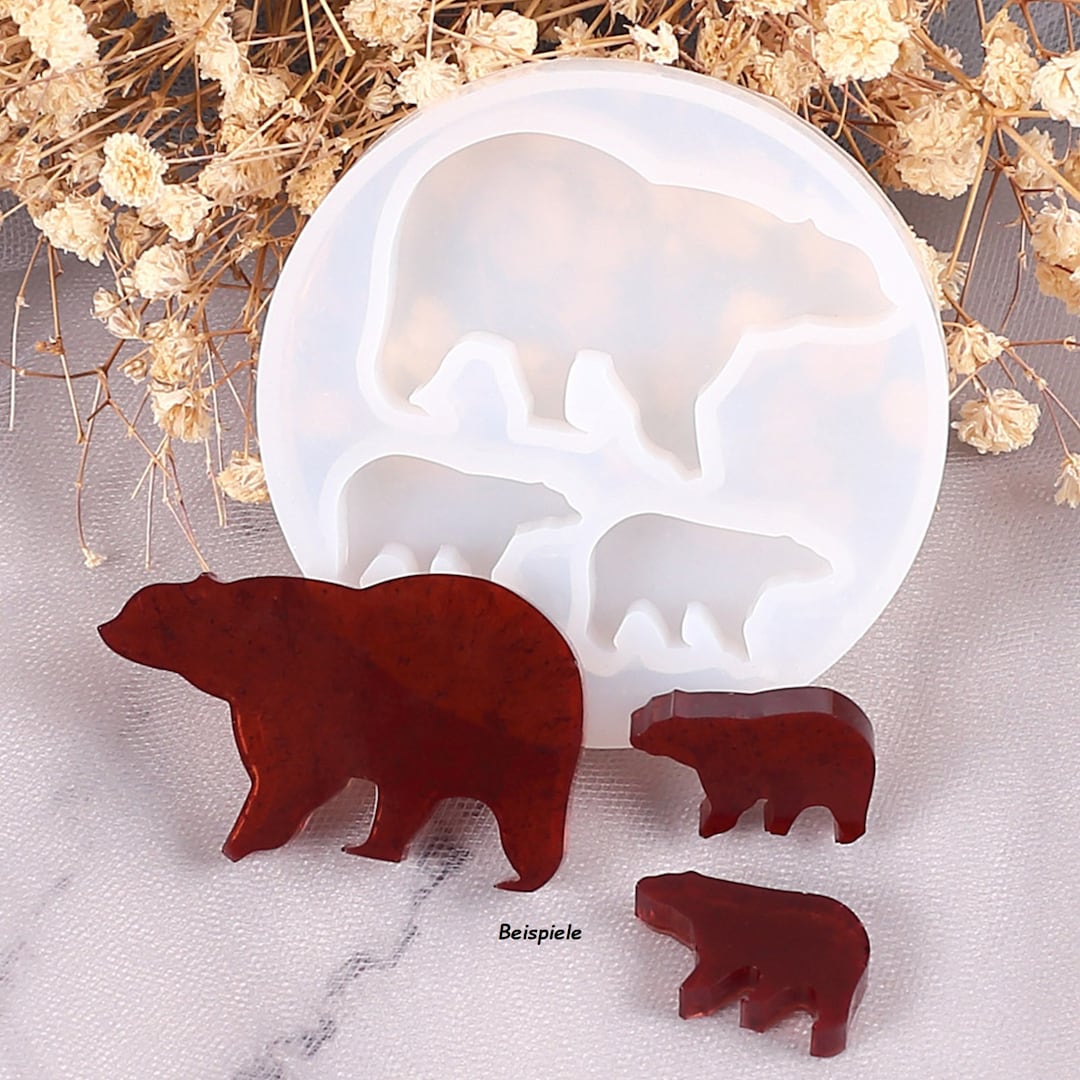 Silicone Mold Bear Bears Mold Resin Art Resin Crafts Molding Mold 6.8 ...