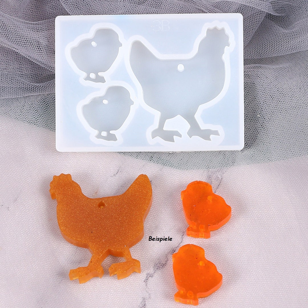 Silicone Mold Chicken Chick Pendant Mold Resin Art Resin Crafts Molding ...