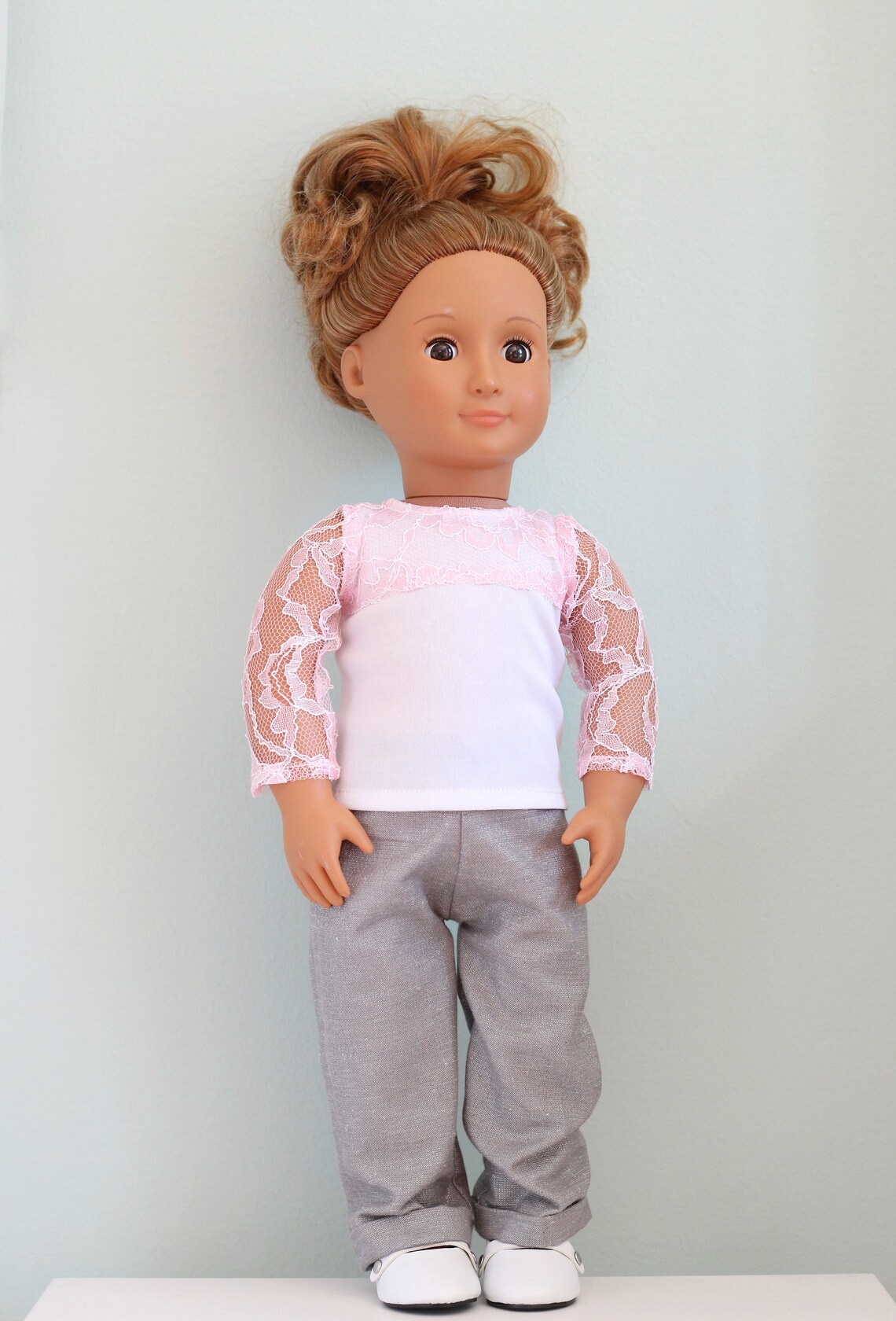 Handmade Doll Outfits, Lace Doll Top, Handmade Doll Clothes, 18" Doll ...