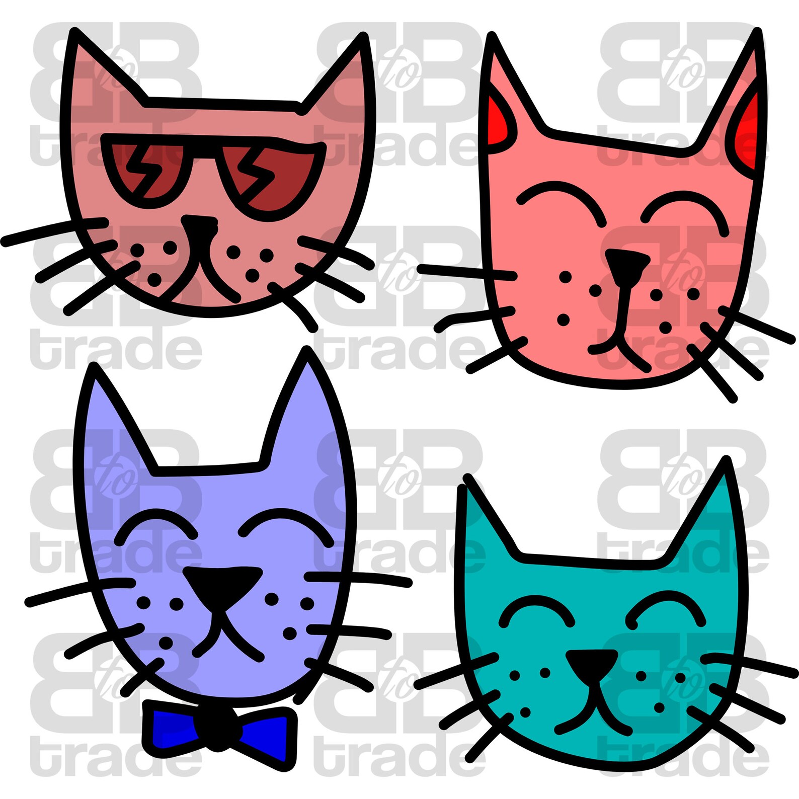 Cat Svg Bundle, Cat Svg, Cat Png, Cat Illustration, Cat Vector, Cat ...