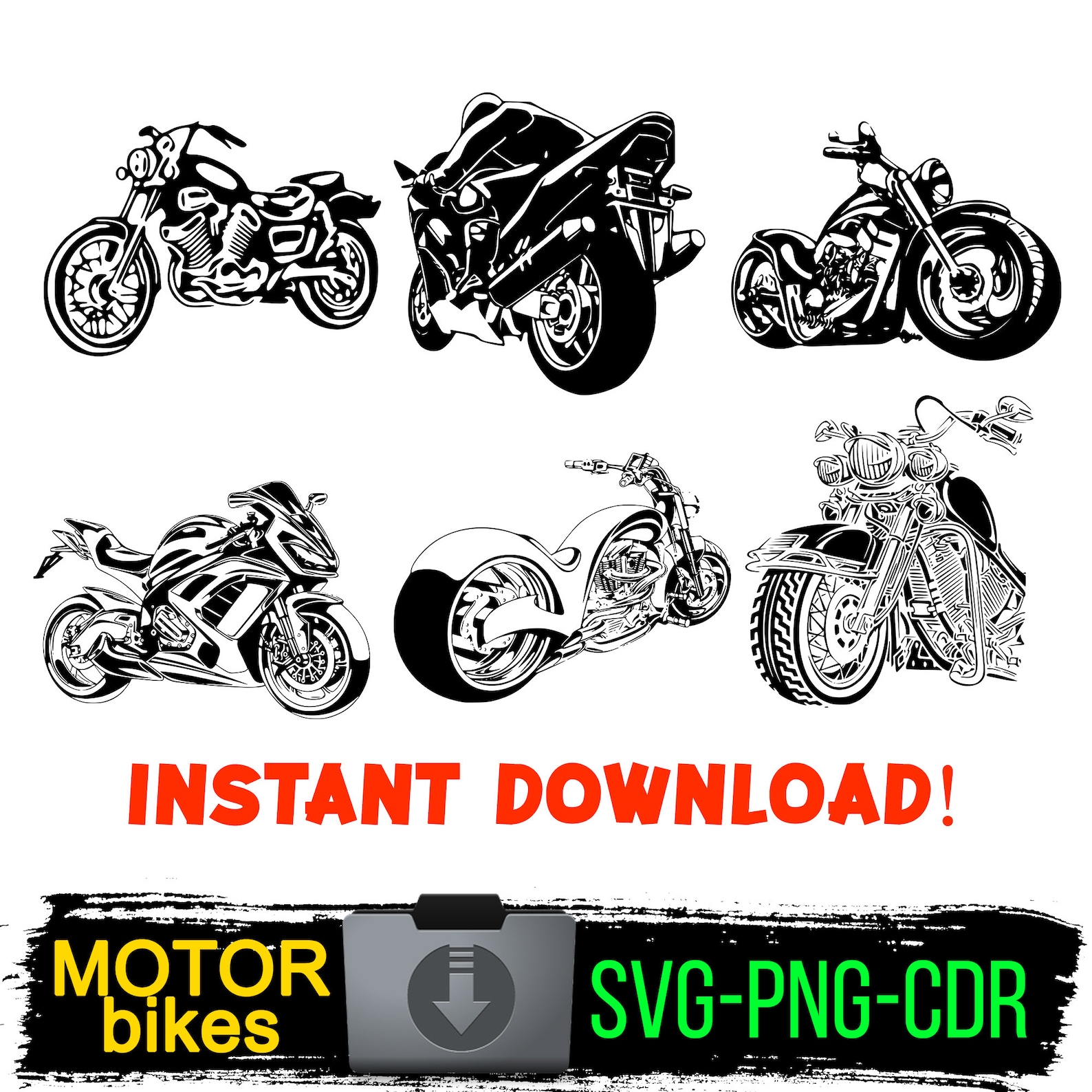 Motorcycle Svg Bundle Motorbike Svg Chopper Svg Cruiser - Etsy