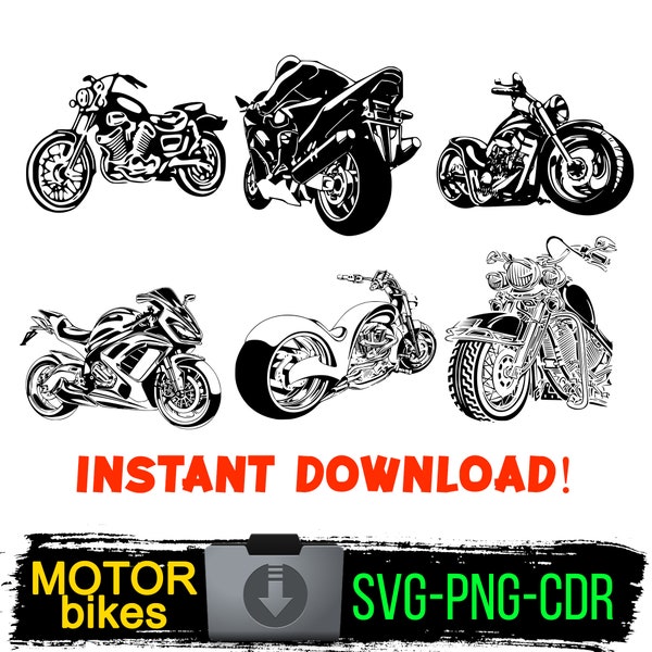 Motorcycle Svg - Etsy
