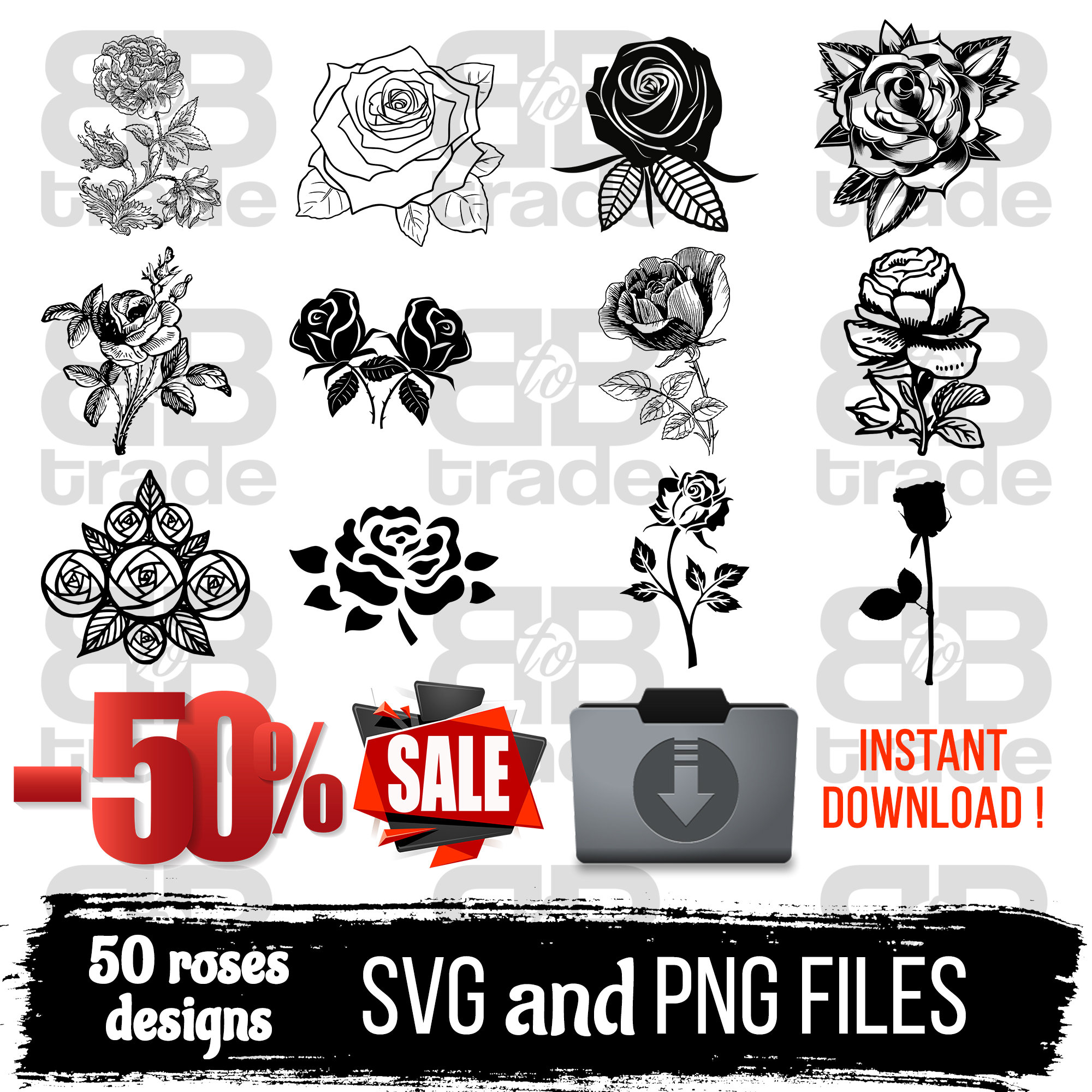 Rosas svg Rosa negra svg Rosas rojas svg Rosas png Flores - Etsy México