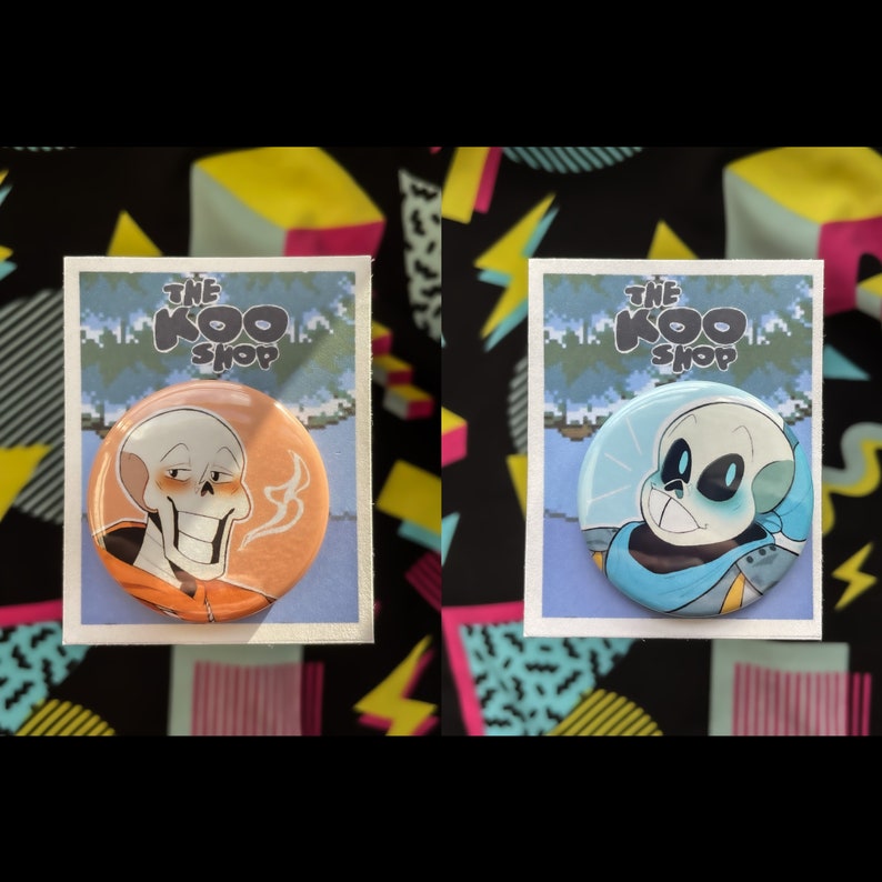Undertale Sans and Papyrus au's 1.5 Inch Buttons/pins - Etsy