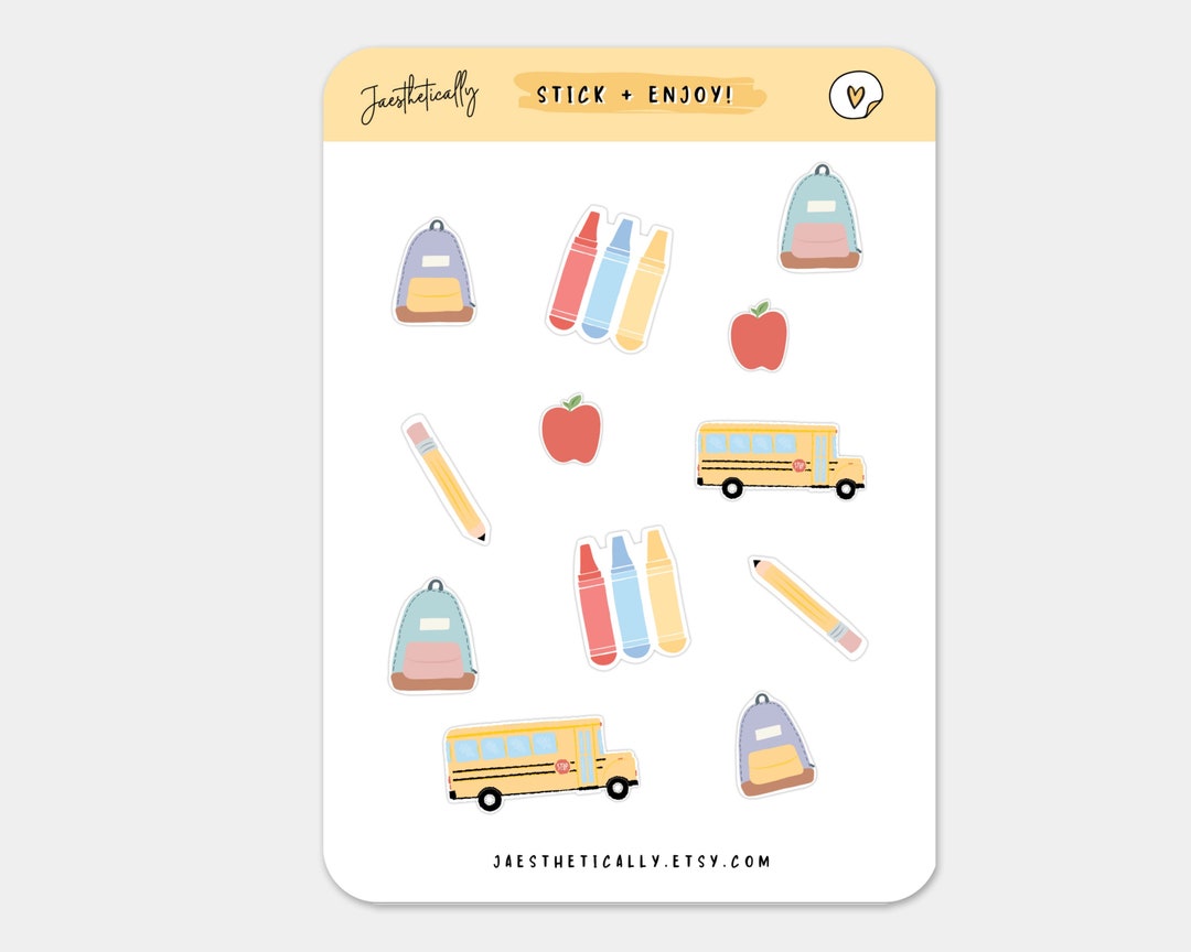 Kindergarten Preschool Hand Drawn Sticker Set - Etsy