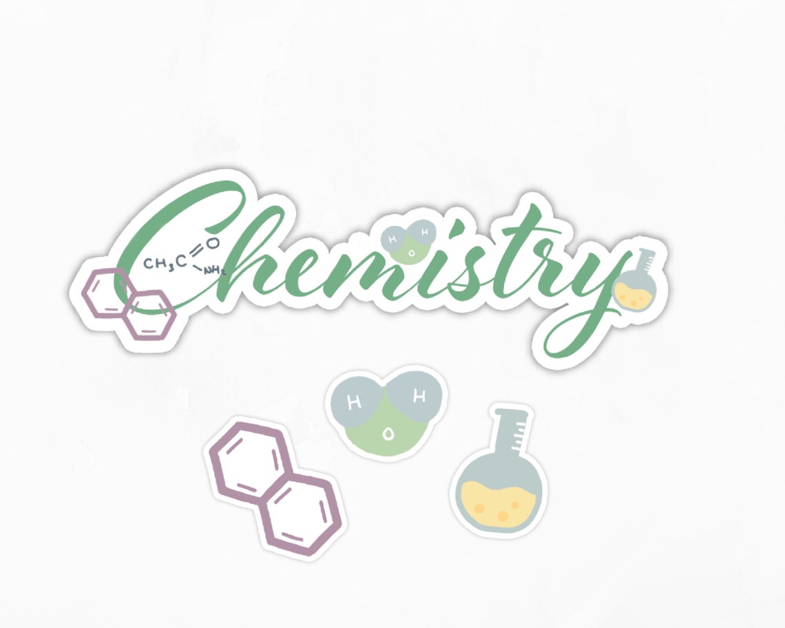 Chemistry School Subject Stickers - Etsy