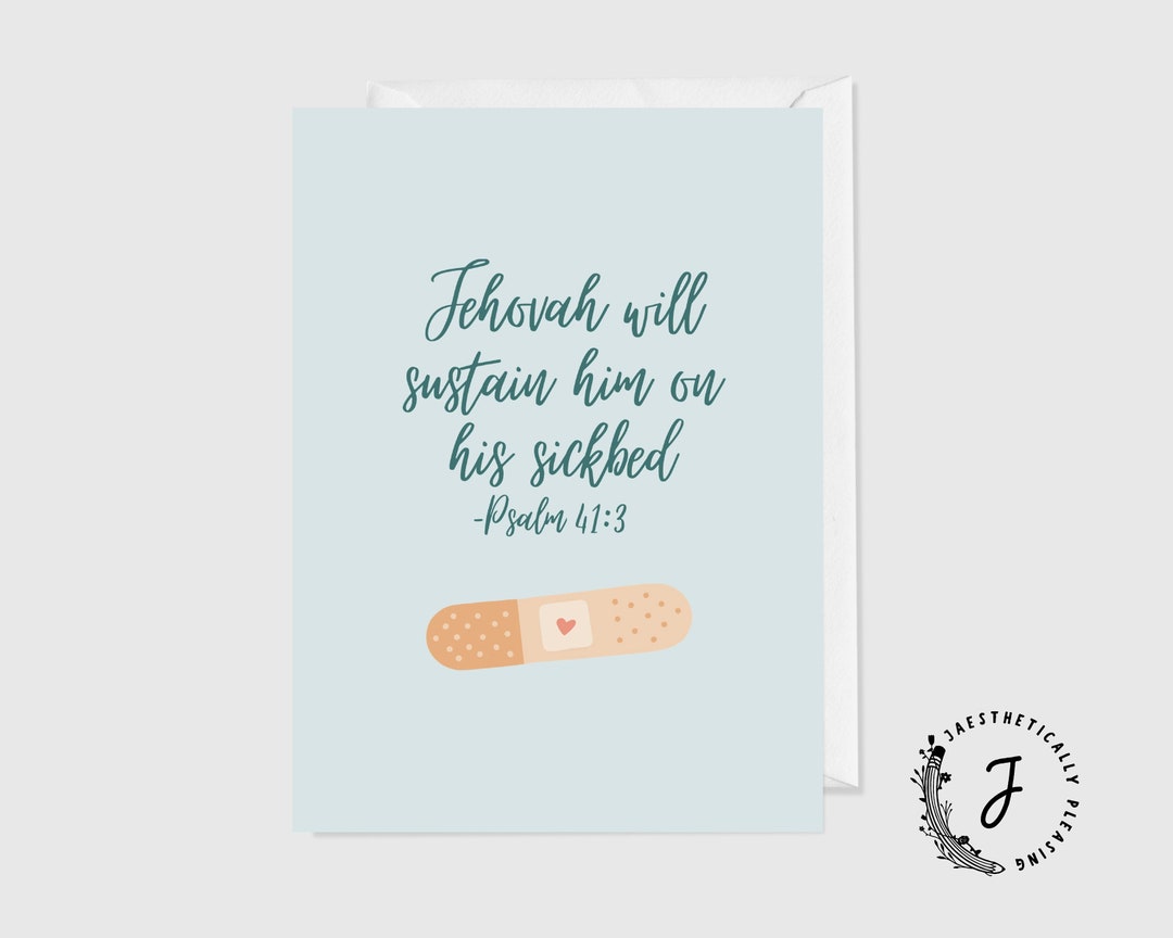 Get Well JW Greeting Card | Psalm 43:3 | 5 by 7 Inches - Etsy