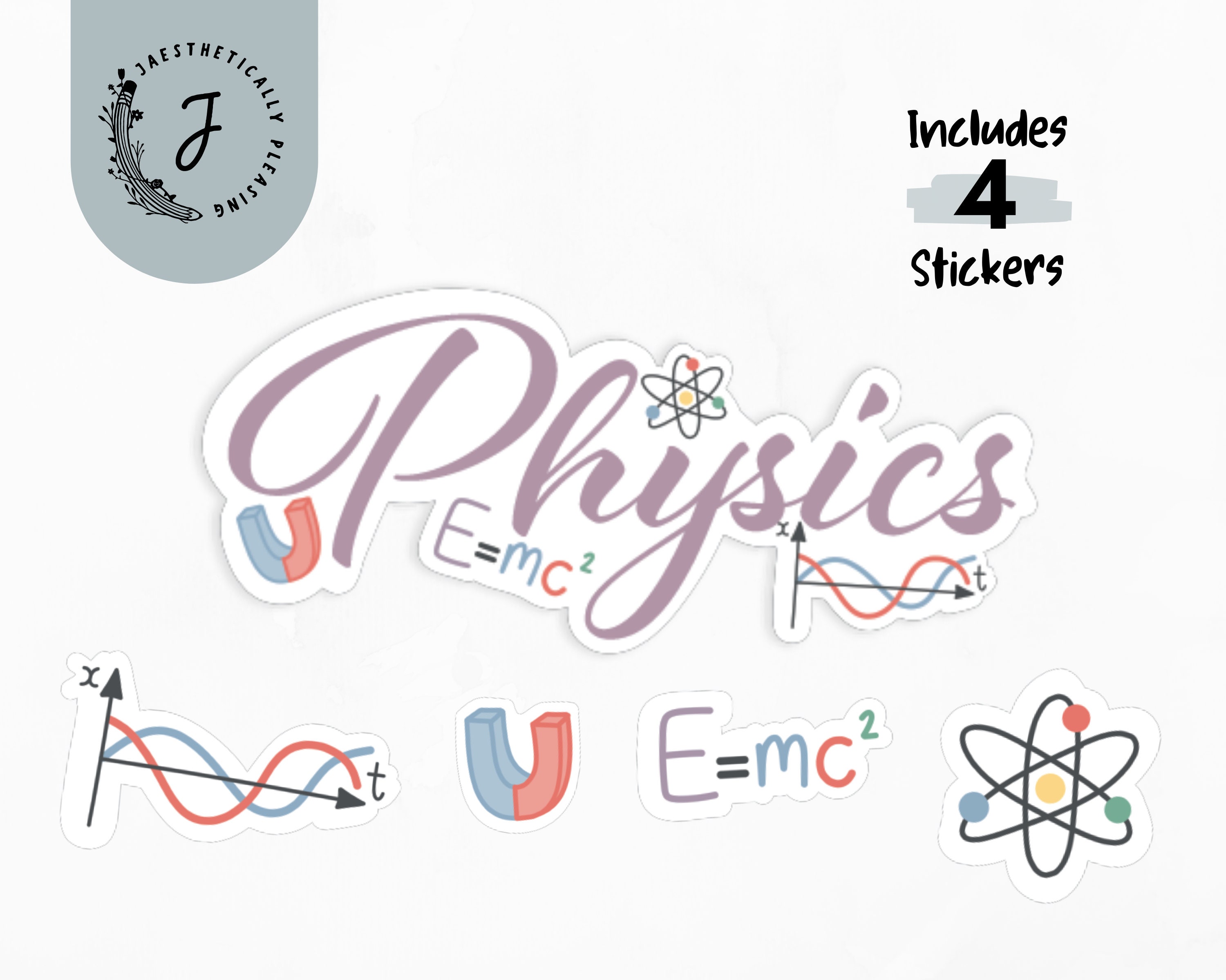 Physics School Subject Stickers - Etsy