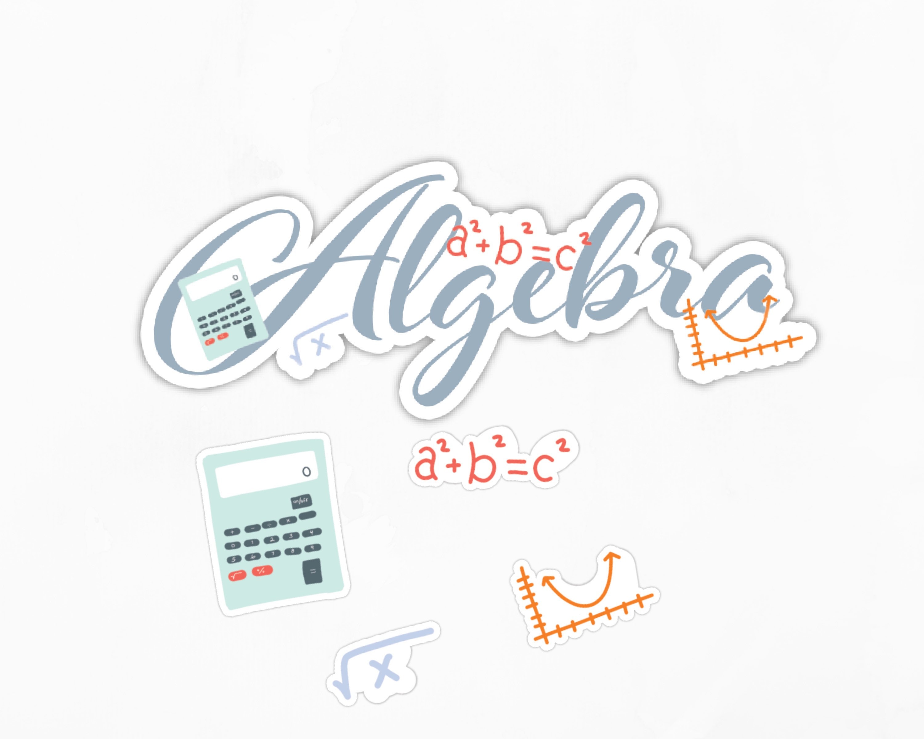 Algebra School Subject Stickers - Etsy