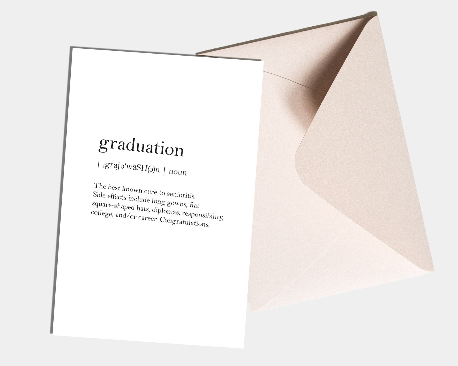 Graduation Definition PRINTABLE Card 5 X 7 Digital Download - Etsy