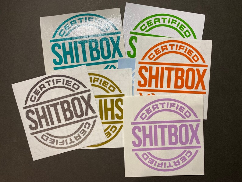 Certified Shitbox | Car Decal | Truck Decal | Car Window Sticker - Etsy