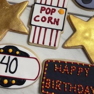 Custom “movie Theater” Inspired Cookies - Etsy