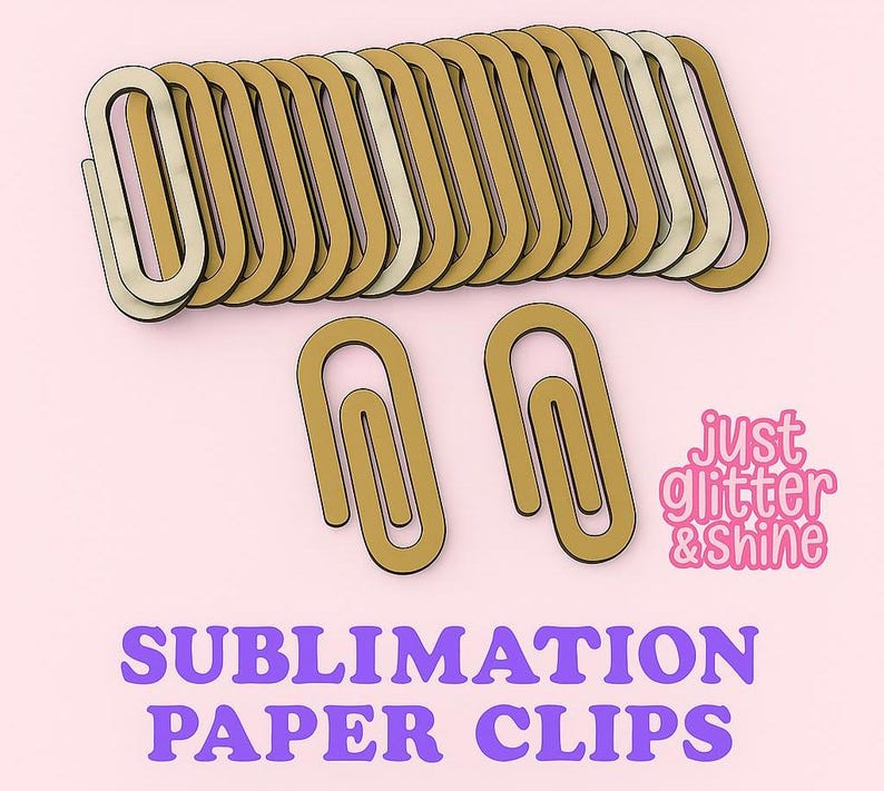 30-piece Jumbo Sublimation Paper Clip Blanks | Double-sided Unisub ...