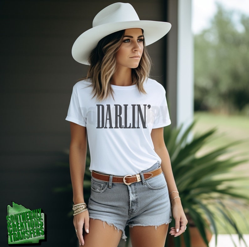 Darlin' DTF Transfer, Direct to Film Print, Motherhood, Western Style ...