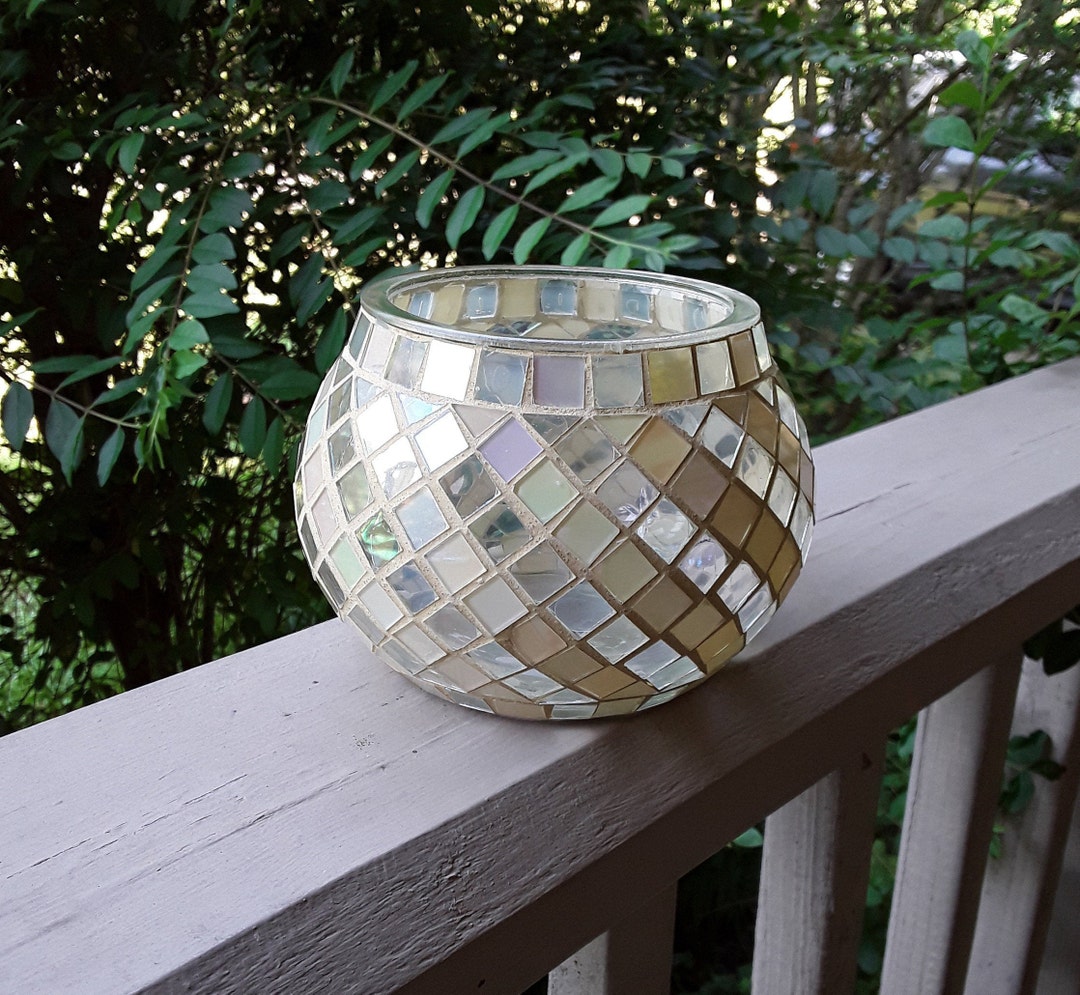 Glass Tile Candle Jar - Etsy