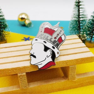 Freddie Mercury Killer Queen Enamel Pin Badge - Silver Lapel Pin, Lgbtq ...