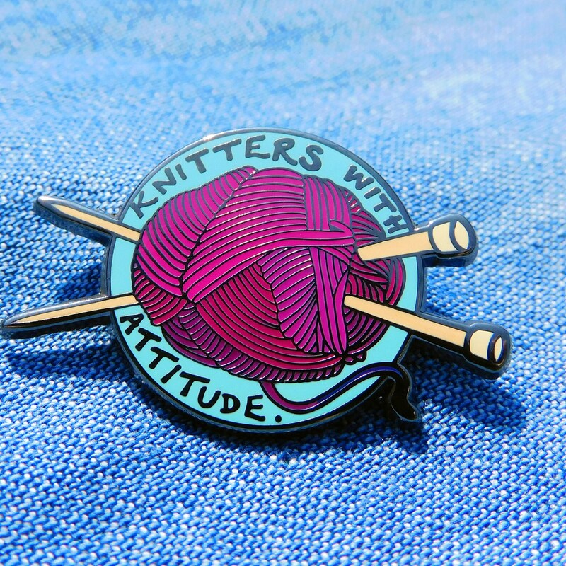 Yarn Enamel Pin - Etsy