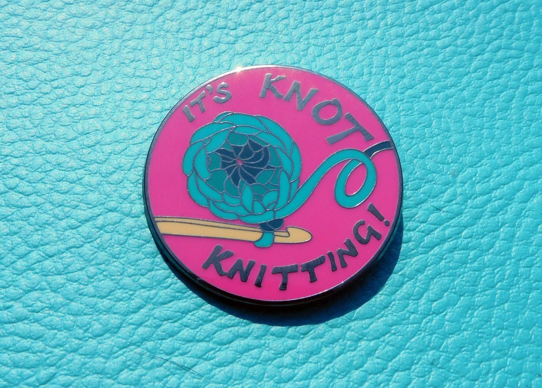 Knot Knitting Crochet Enamel Pin Badge, Crocheters Pin, Teacher Gifts ...