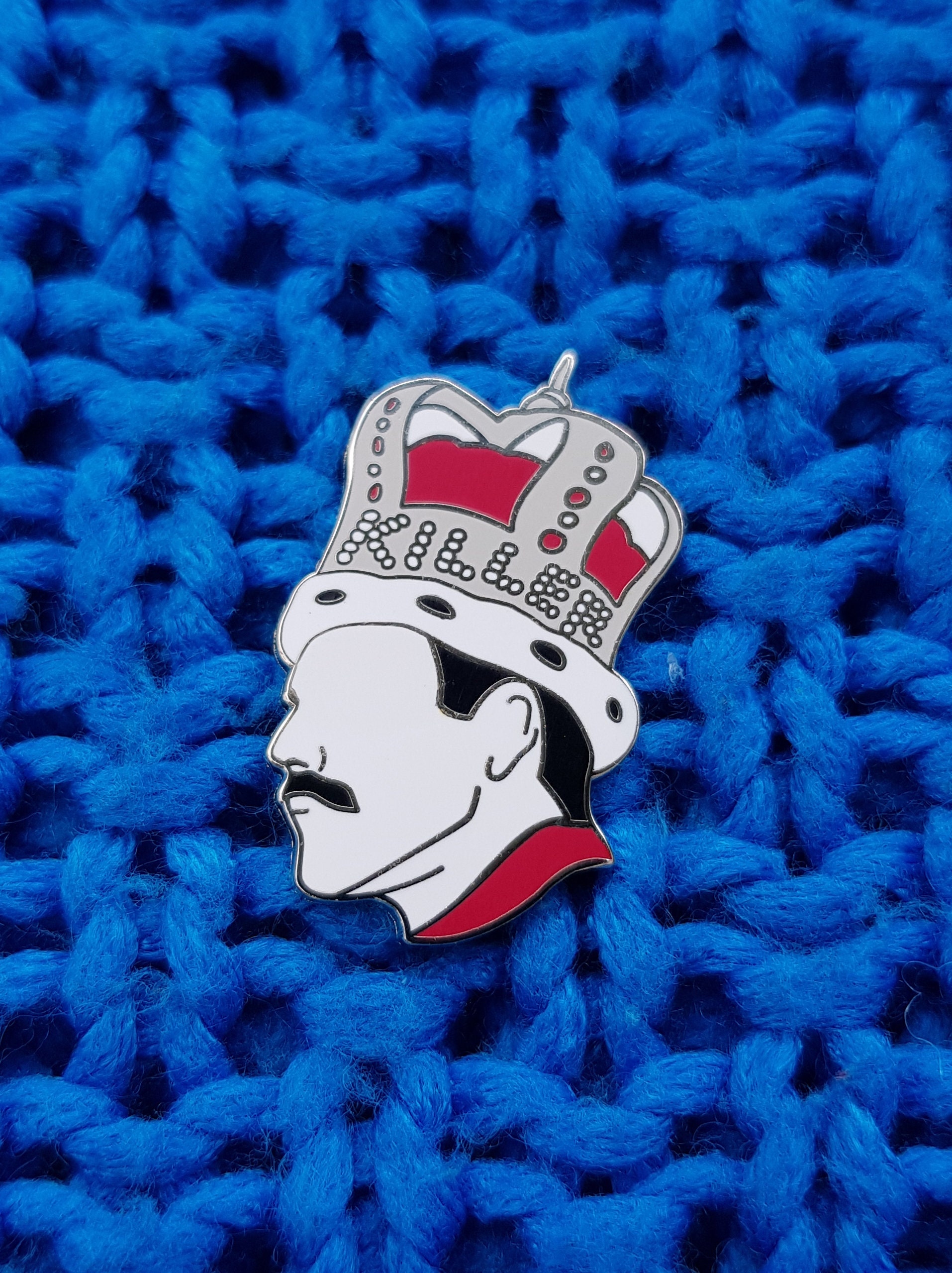 Freddie Mercury Killer Queen Enamel Pin silver lapel pins | Etsy