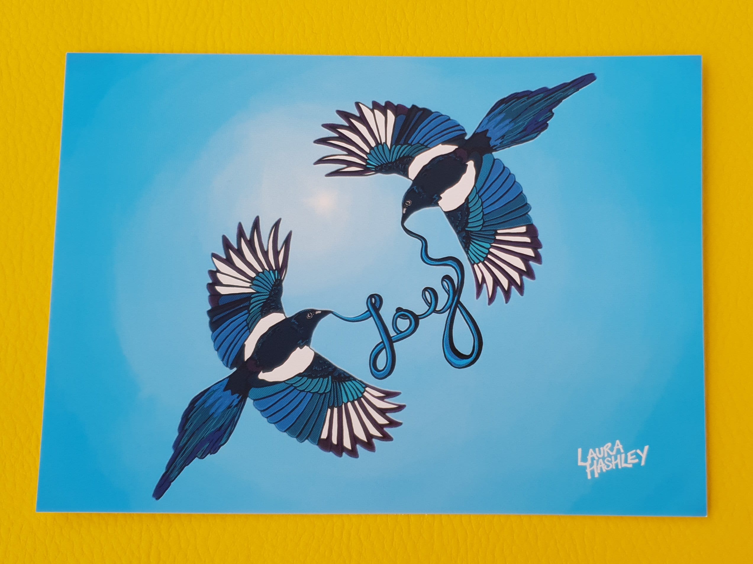 Two for Joy Magpies Postcards friendship cards sold as | Etsy