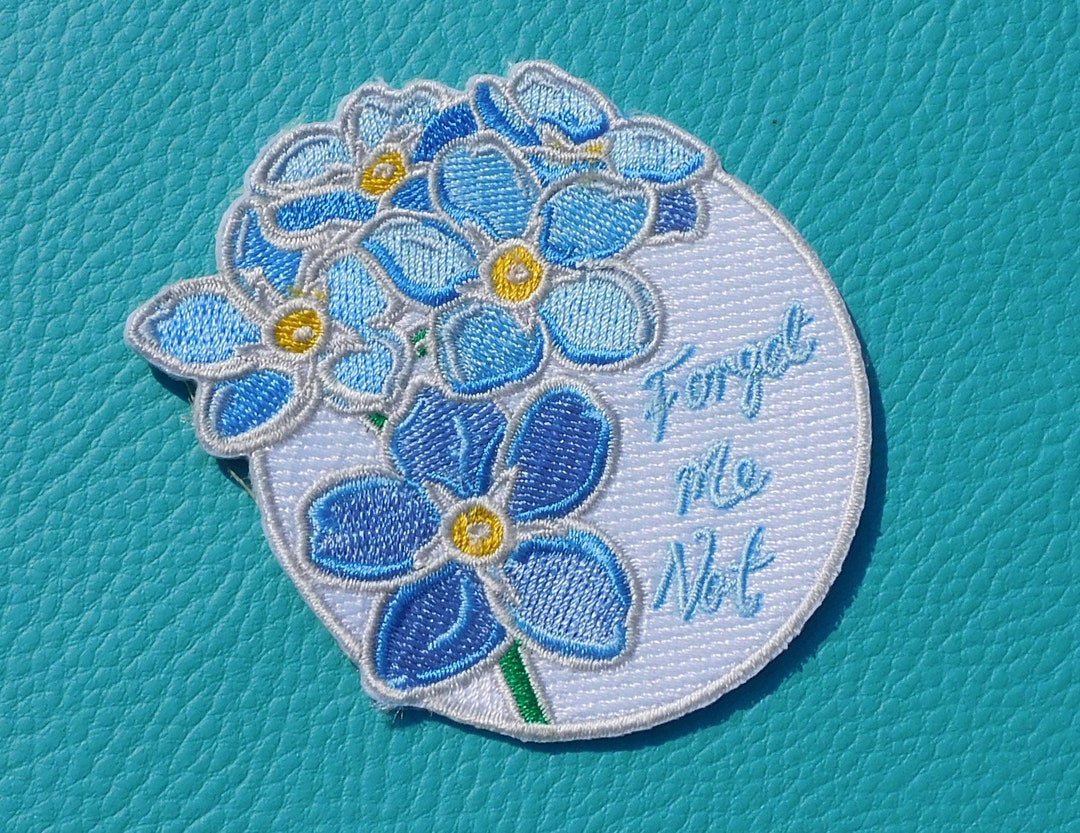 Forget Me Not Iron on Embroidered Patch, Leaving Gift, Teacher Gifts ...