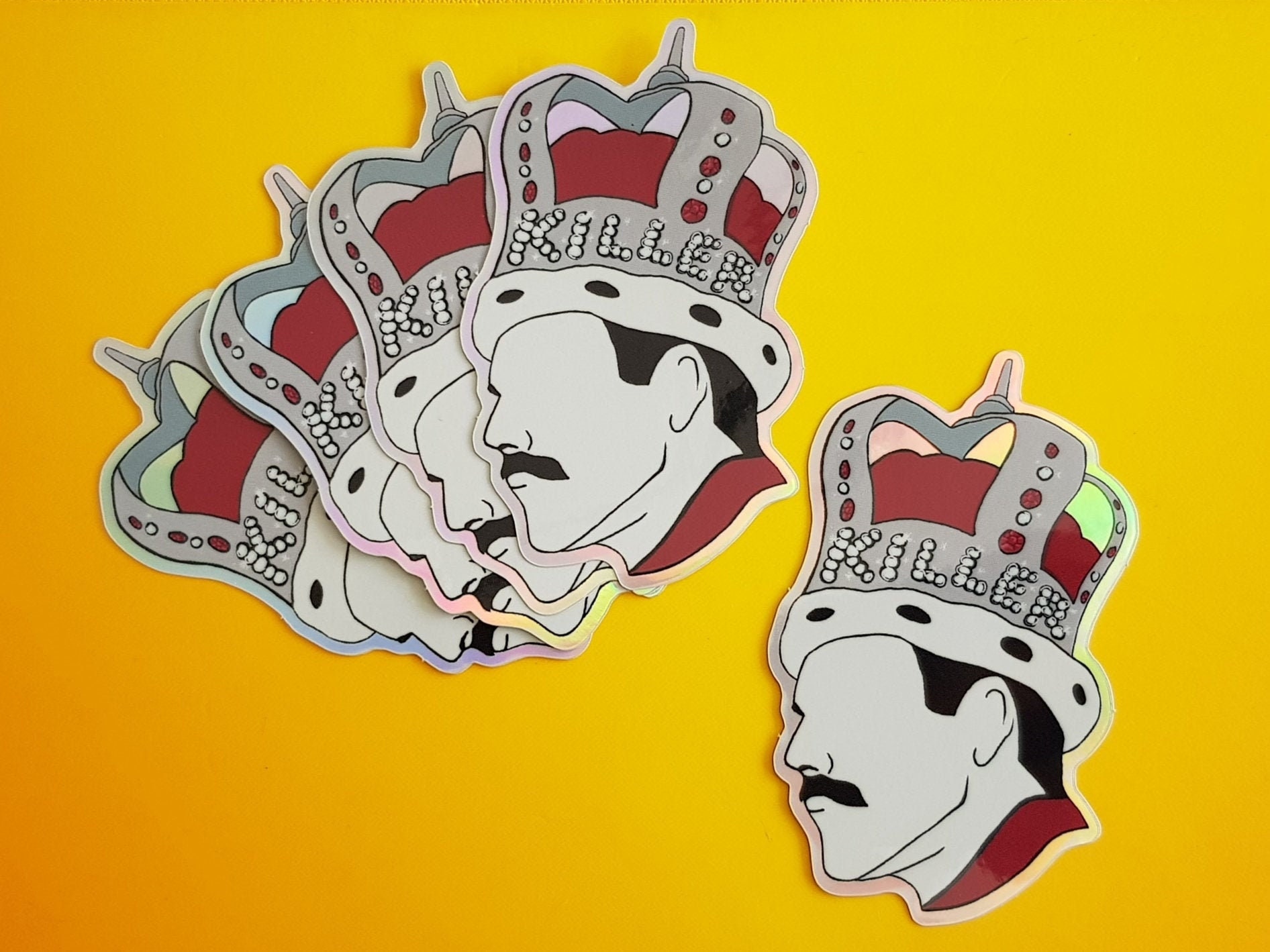 Freddie Mercury 'killer Queen' Hologram Sticker - 6.5cm Waterproof ...