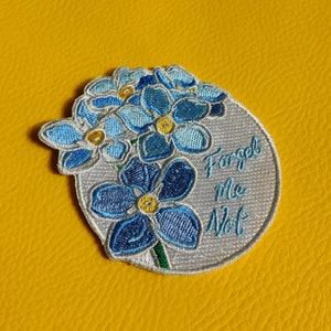 Forget Me Not Iron on Embroidered Patch, Leaving Gift, Teacher Gifts ...
